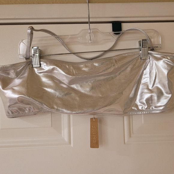SKIMS | Swim | Skims Swim Metallic Swim Bandeau Bikini Top | Poshmark